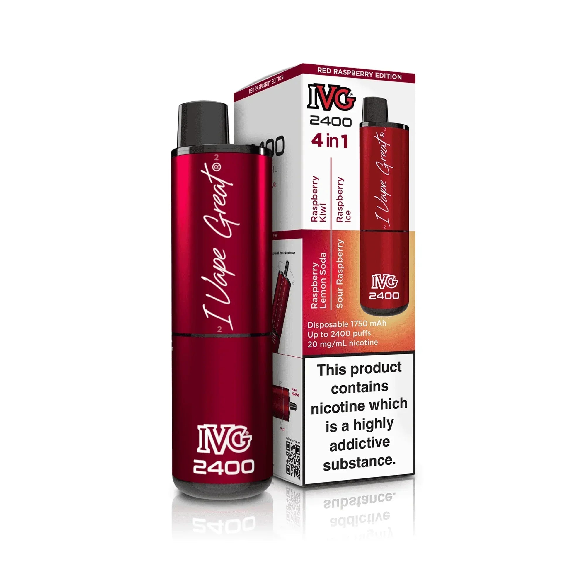 IVG 2400 Red Raspberry Edition - £7.99 Any 3 for £22